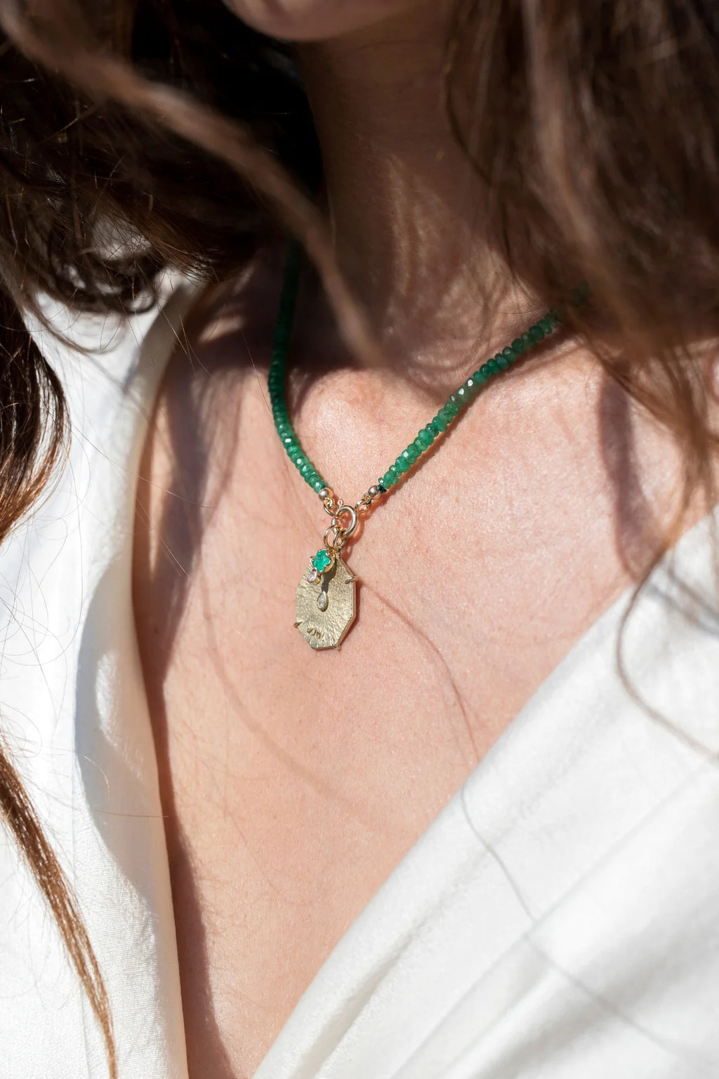 Zahava Heirlooms Emerald Beaded Necklace – House of 29